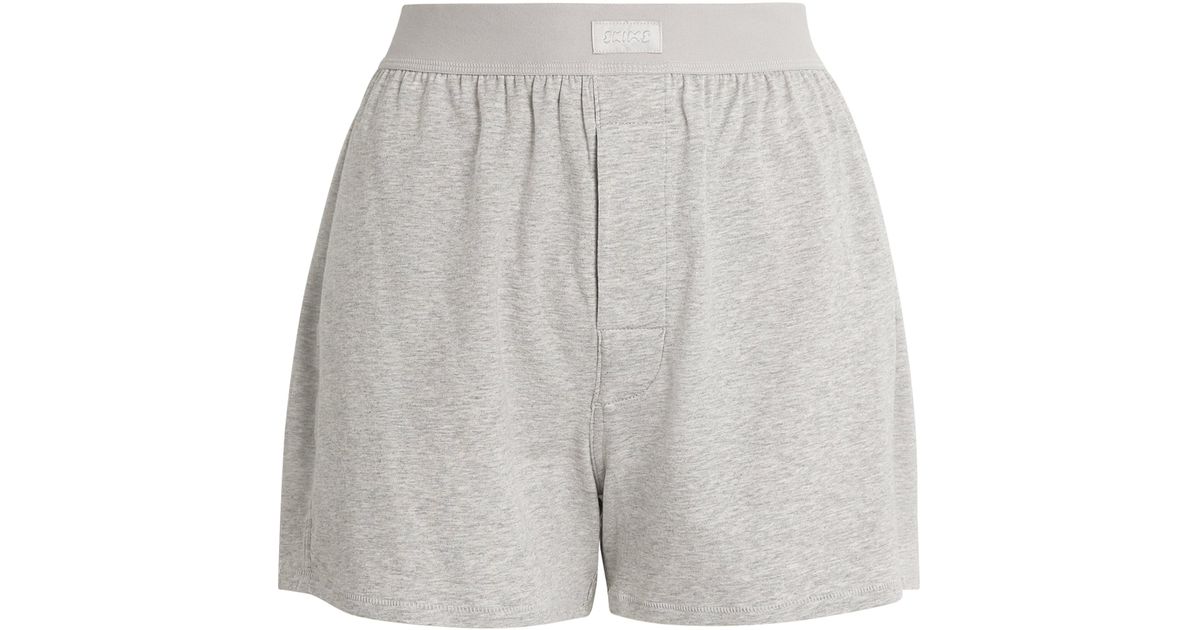 Skims Boyfriend Loose Boxer Shorts in Gray | Lyst