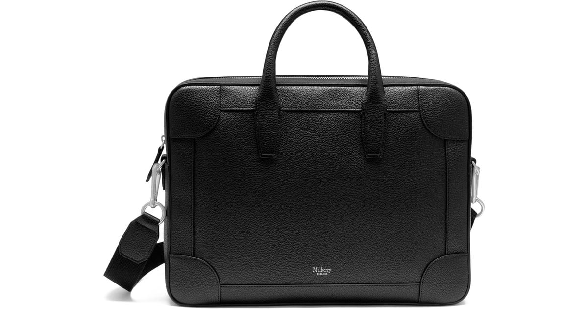 Mulberry Leather Belgrave Briefcase in Black for Men | Lyst
