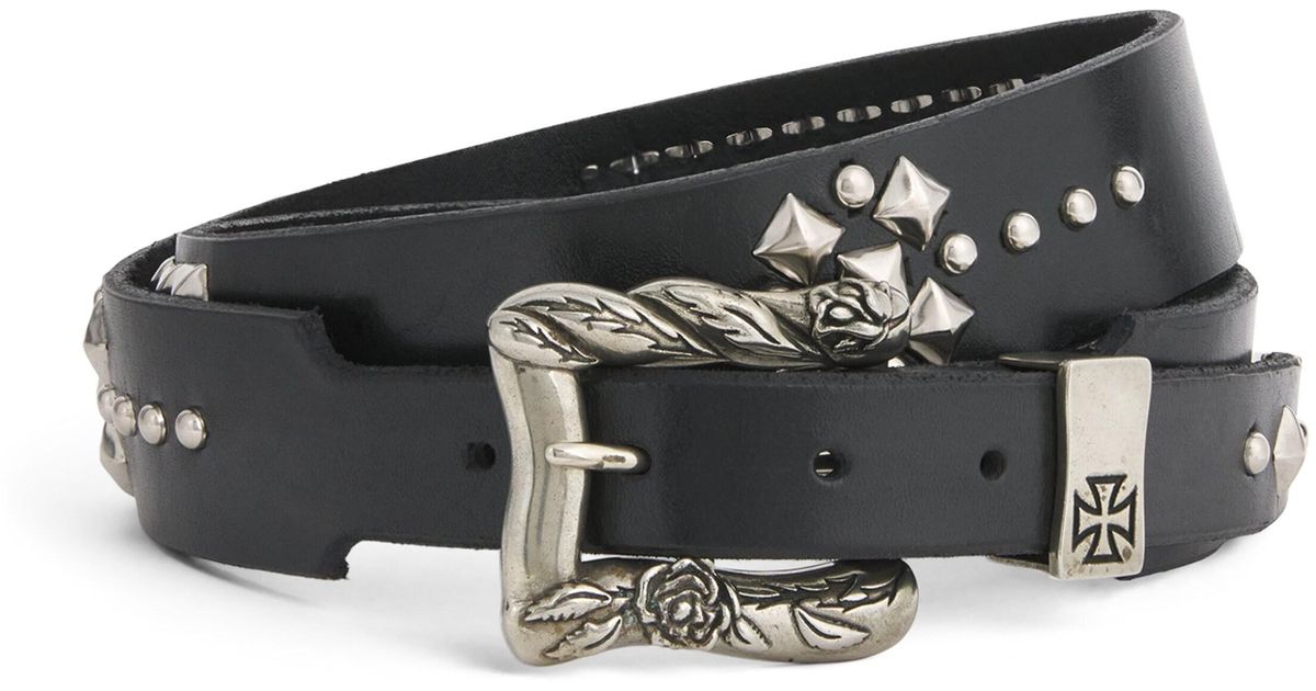 Enfants Riches Deprimes Leather Studded Texas Serenade Belt in Black ...