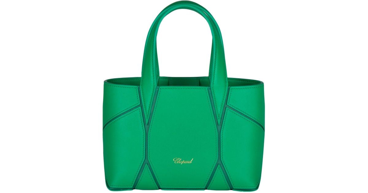 Chopard Micro Leather Diamond Tote Bag in Green | Lyst