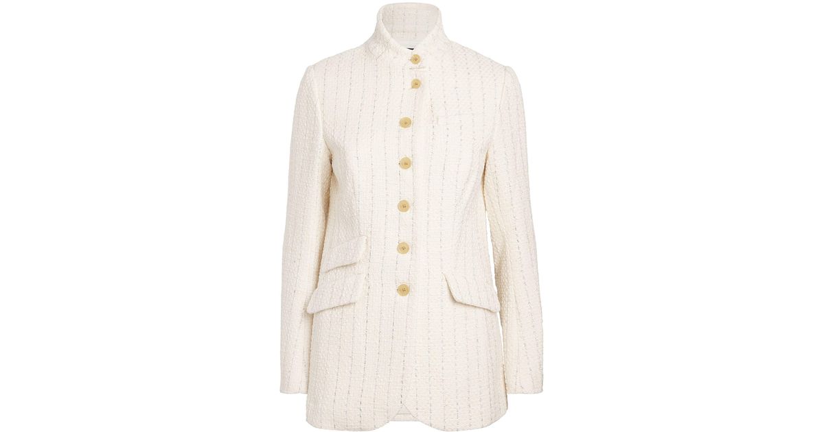 Rag & Bone Metallic Tweed Slade Blazer in White | Lyst
