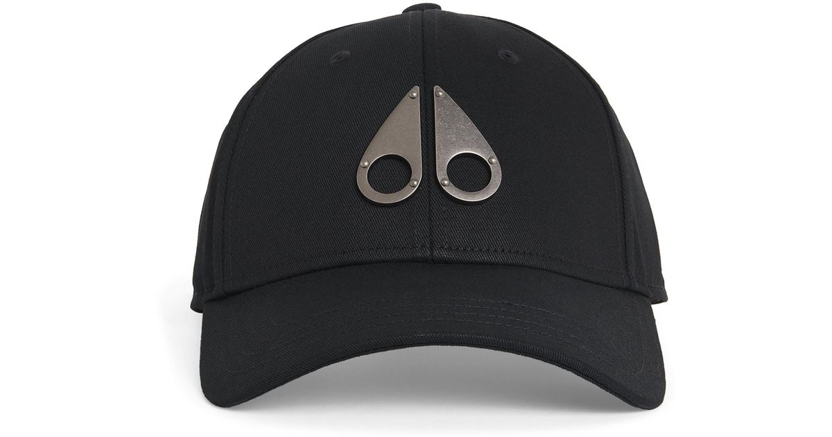 Moose Knuckles Cotton Logo Baseball Cap in Black for Men | Lyst