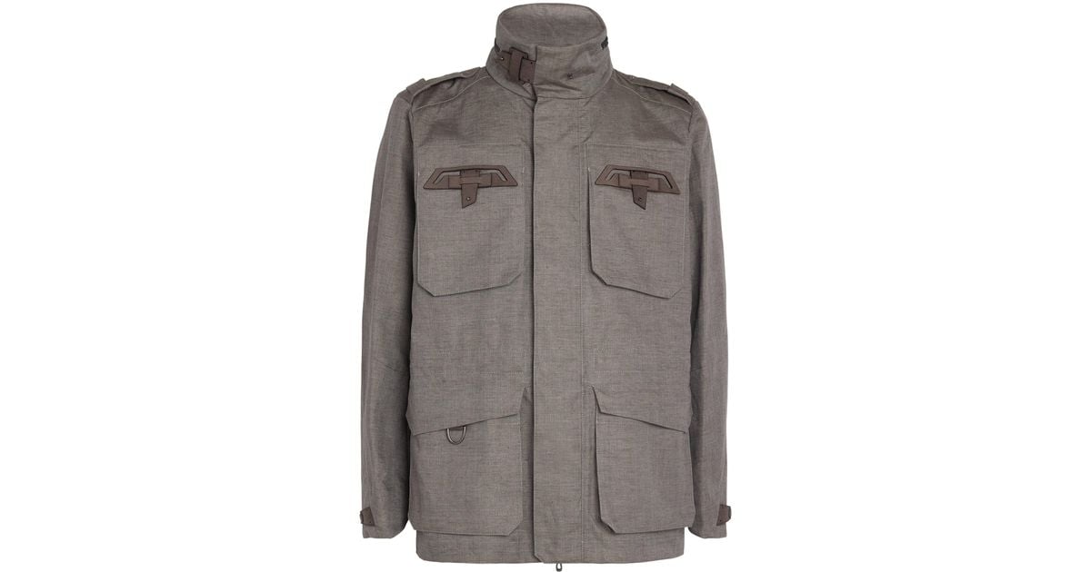 Sease Laminated Linen Endurance Jacket in Grey for Men | Lyst UK