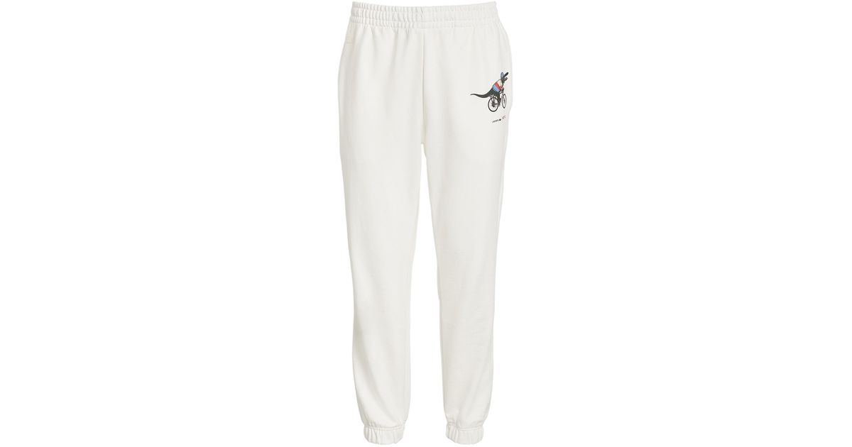 Lacoste X Netflix Sex Education Sweatpants In White For Men Lyst Uk
