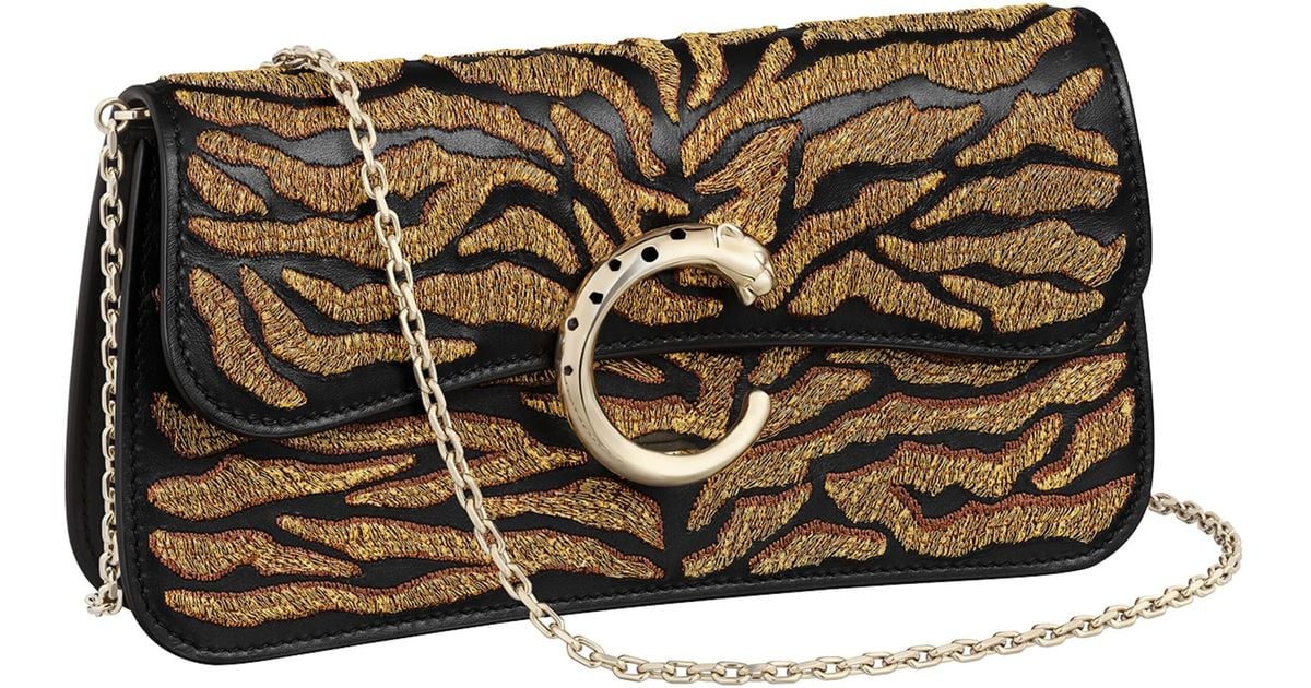 Cartier Mini Panthère C De Chain Bag in Black | Lyst UK