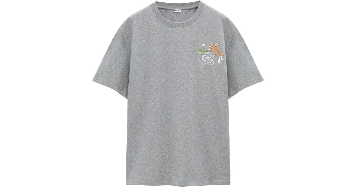 Loewe X Suna Fujita Bunny Logo T-Shirt in Gray for Men | Lyst
