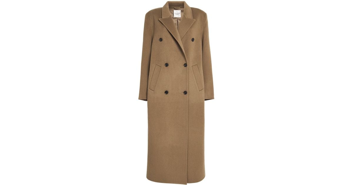 Almada Label Wool Double-Breasted Deja Coat in Natural | Lyst