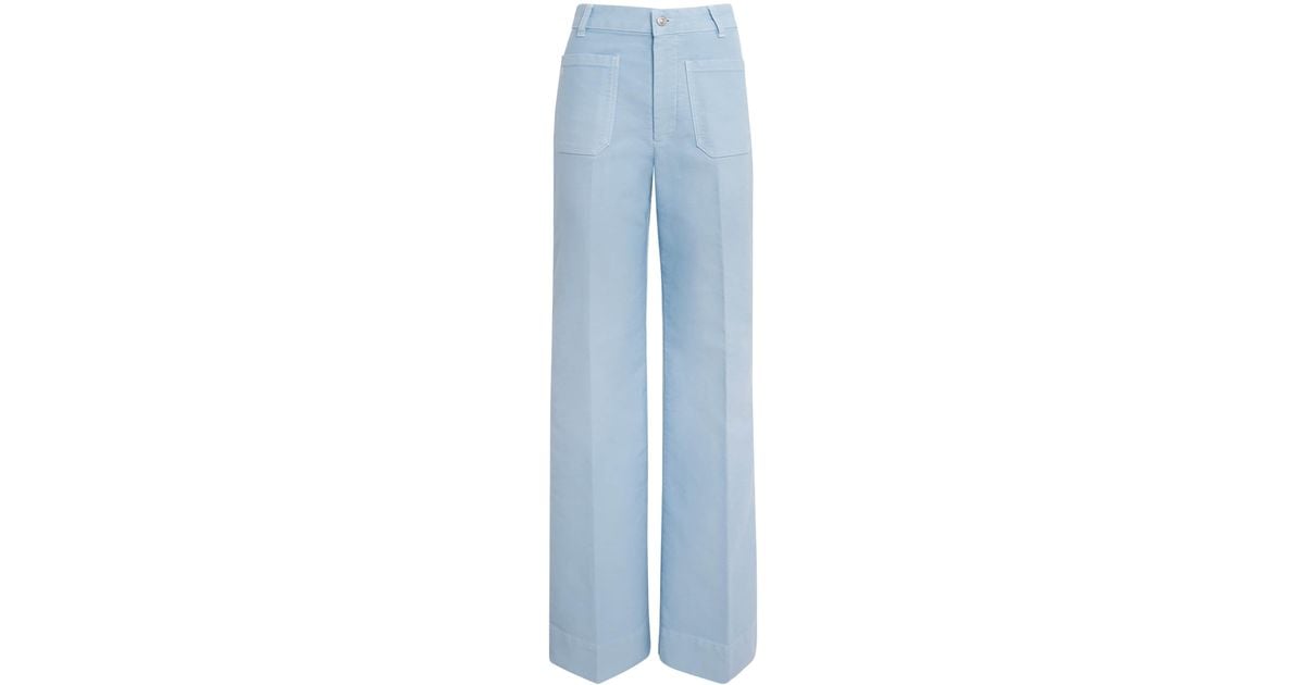 Victoria Beckham Alina Straight Jeans in Blue | Lyst UK