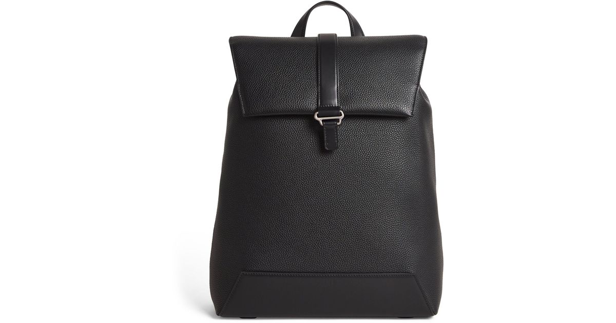 dunhill Leather Harness Backpack in Black for Men | Lyst