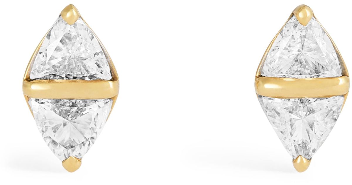 Emily P. Wheeler And Diamond Tilly Stud Earrings in Metallic | Lyst