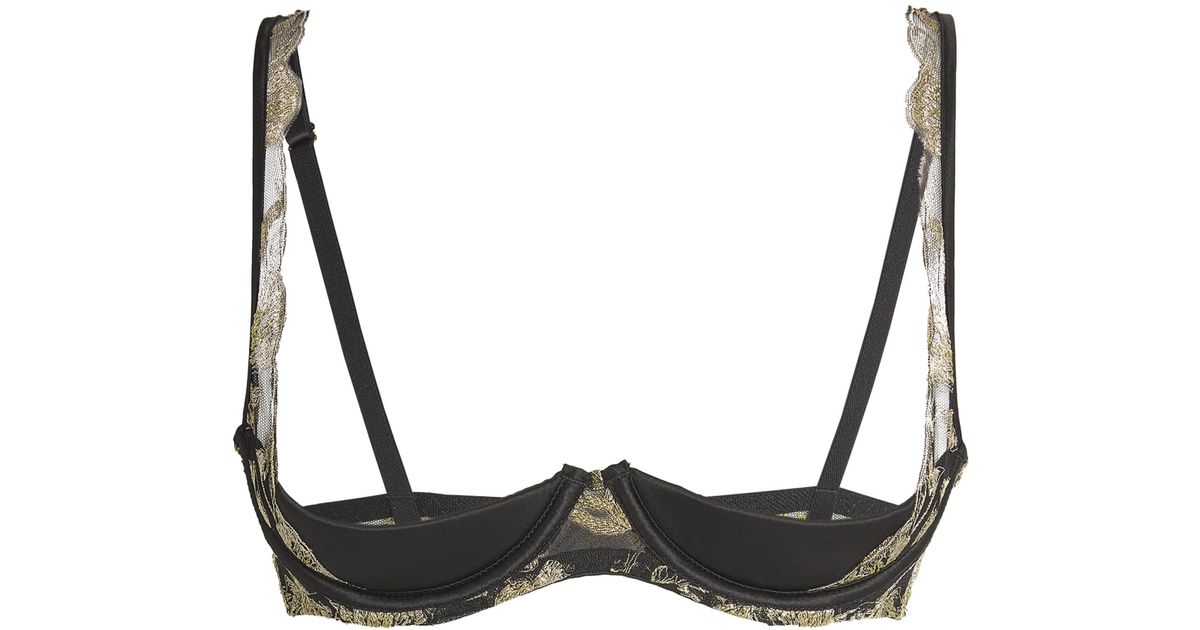 Coco De Mer Lace Oriana Quarter Cup Bra in Black | Lyst
