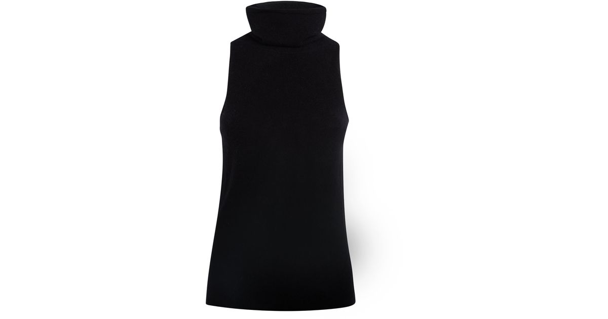 Almada Label Cashmere Vida Sweater Vest in Black | Lyst