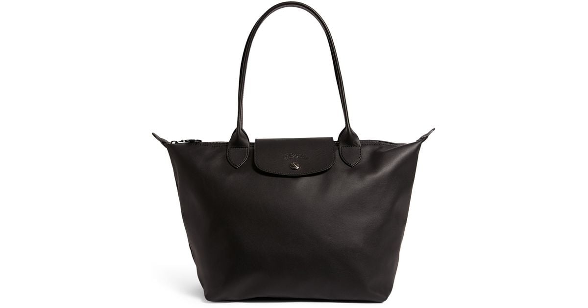 Longchamp Medium Leather Le Pliage Xtra Tote Bag in Black | Lyst UK