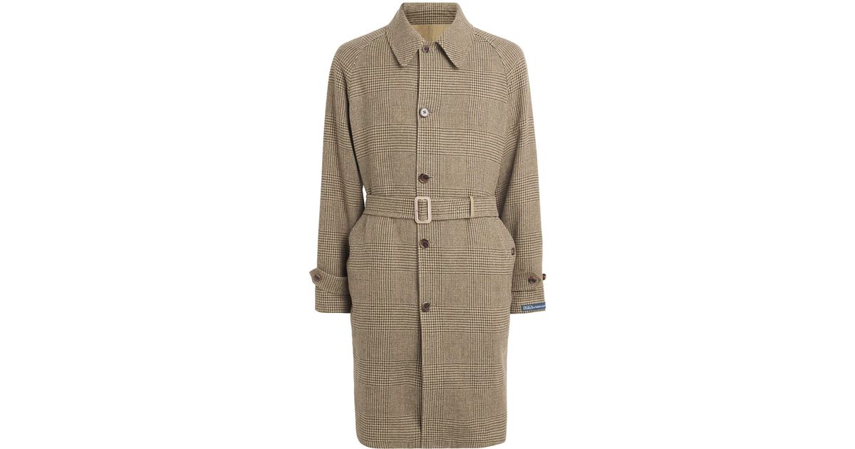 Polo Ralph Lauren Tweed-Poplin Reversible Overcoat in Natural for Men ...