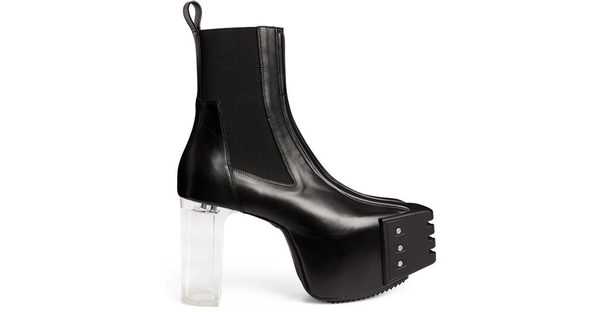 Rick Owens Leather Bevelled Platform Boots 120 In Black For Men Lyst rick-owens-leather-bevelled-platform-boots-120-in-black-for-men-lyst