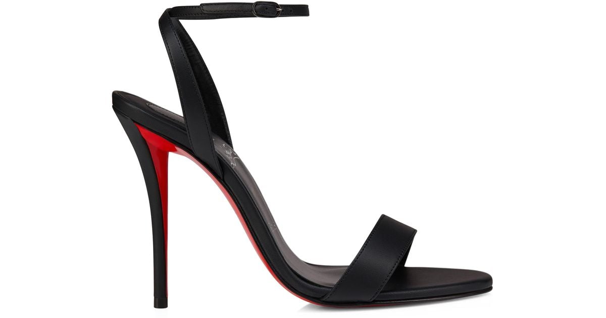 Christian Louboutin Miss Z Nappa Leather Heeled Sandals 100 in Black | Lyst