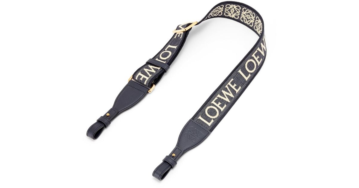 Loewe Anagram Logo Loop Bag Strap in Metallic | Lyst