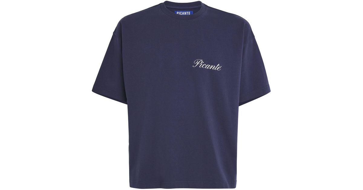 Picante Organic Cotton Tailor Logo T-Shirt in Blue for Men | Lyst UK