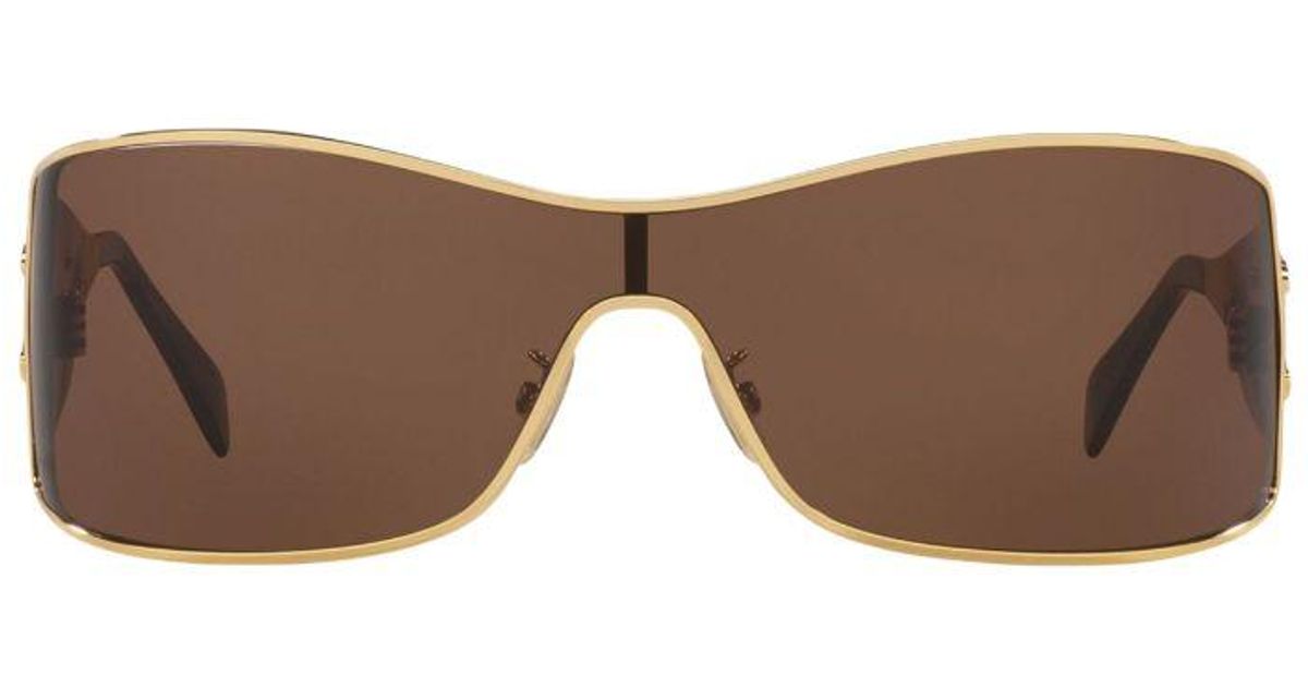 Celine Maxi Metal Triomphe Sunglasses in Brown | Lyst UK