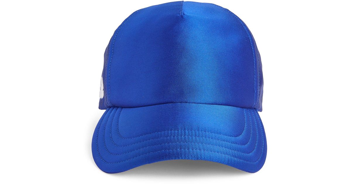 Sandro Satin Baseball Cap in Blue | Lyst