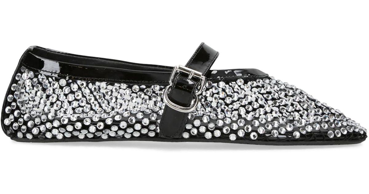 Alaïa Ballerina Mesh Strass in Metallic | Lyst