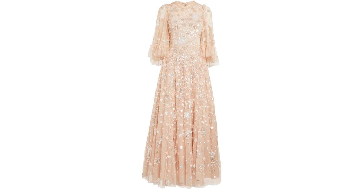 Needle & Thread Embellished Constellation Gown in Natural | Lyst