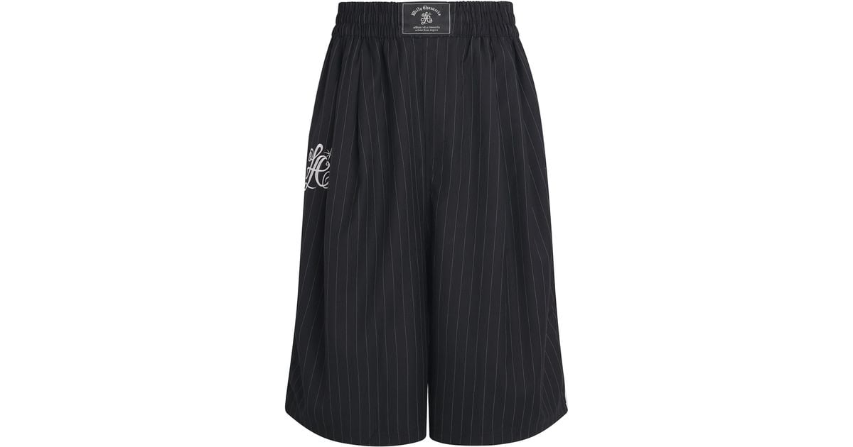 Willy Chavarria X Adidas Originals Pinstripe Shorts in Black for Men | Lyst