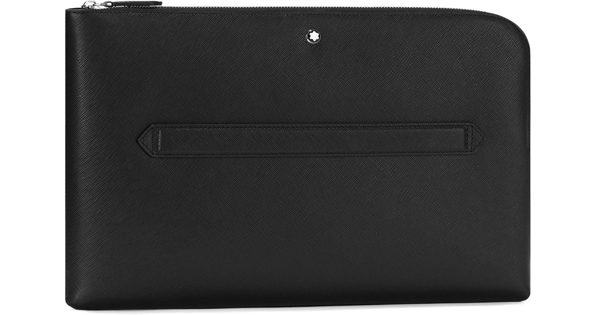 Montblanc Leather Sartorial Laptop Case in Black for Men | Lyst