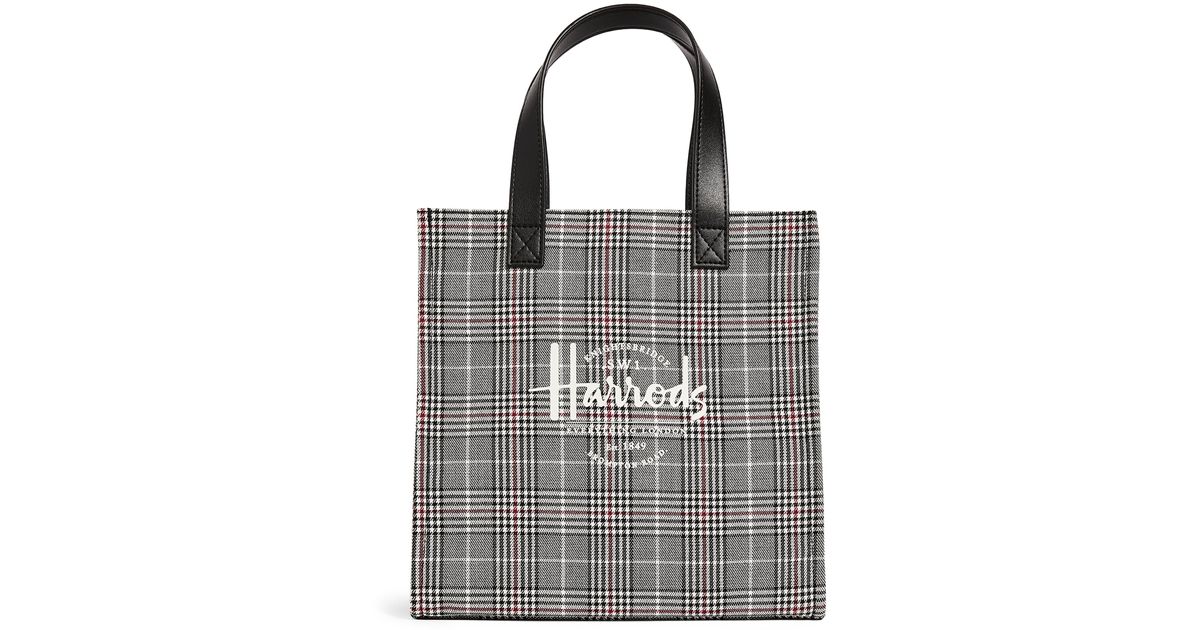 Harrods Small Southbank Check Bag in Black | Lyst