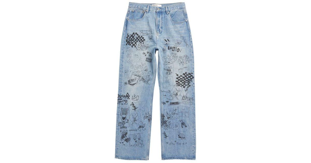 DOMREBEL X Harrods Londoodle Jeans in Blue for Men | Lyst UK