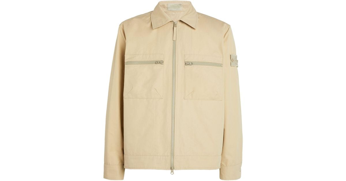 Stone Island Ghost Piece O-ventile Jacket in Natural for Men | Lyst