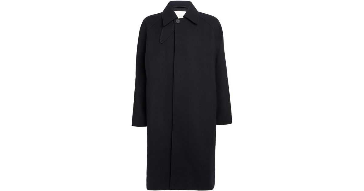Studio Nicholson Wool-Blend Cabo Overcoat in Black for Men | Lyst
