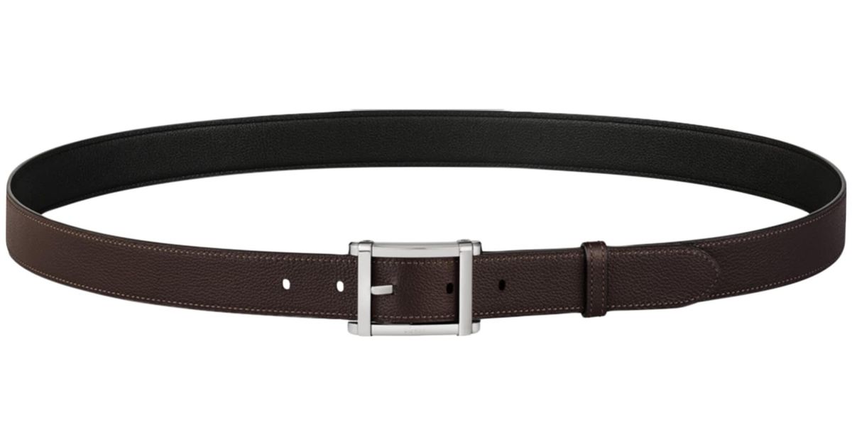 Cartier Leather Reversible Tank Chinoise Belt in Black for Men | Lyst UK