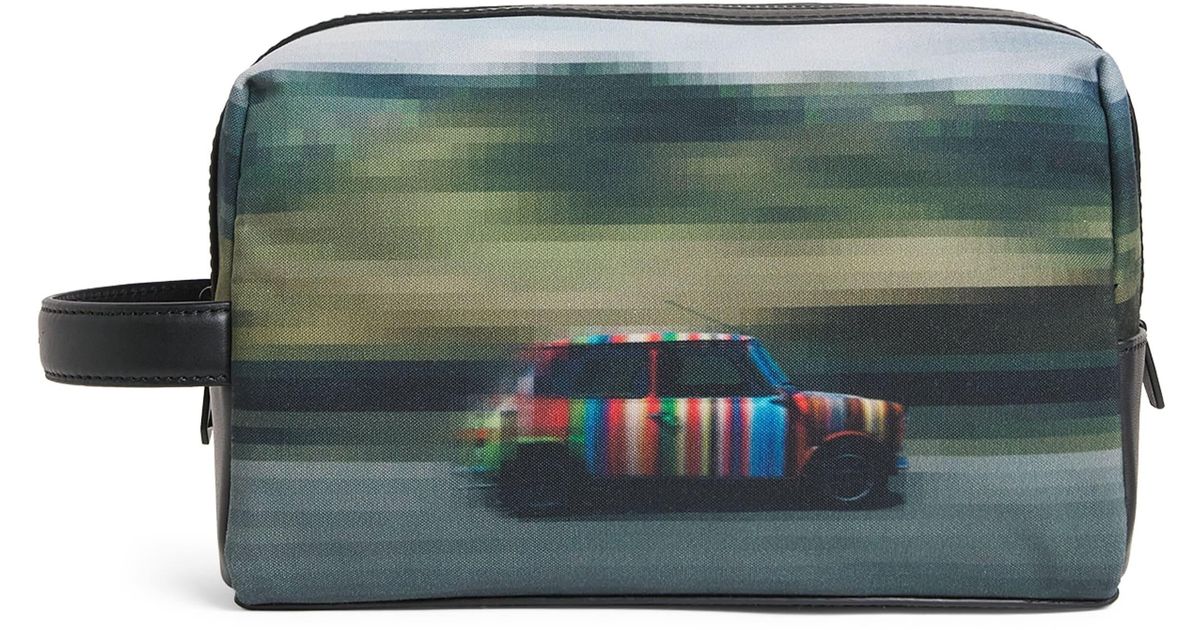 Paul Smith Pixelated Mini Wash Bag in Green for Men | Lyst