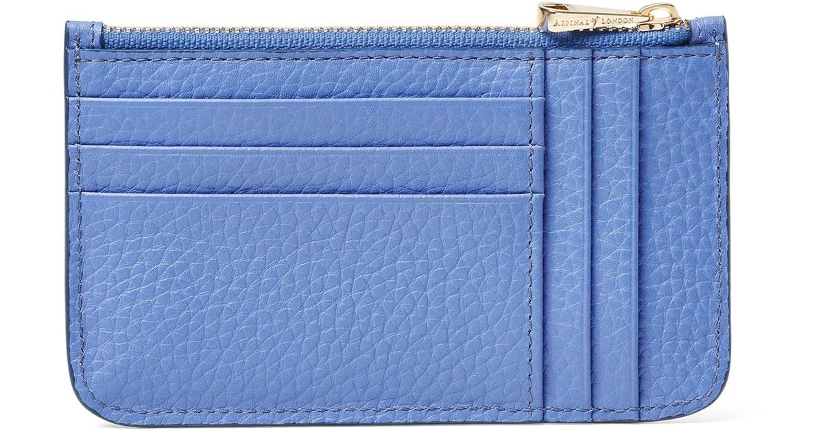 Aspinal of London Leather Ella Card Case in Blue | Lyst UK
