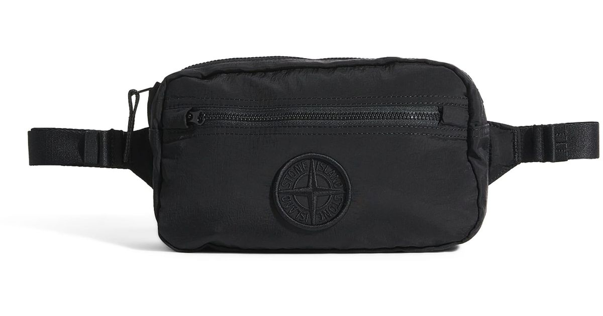 Stone Island Compass Logo Belt Bag in Black for Men | Lyst