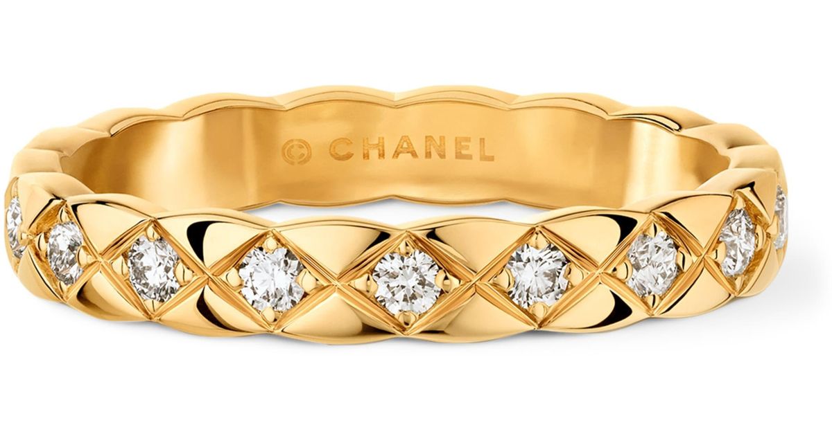 CHANEL And Diamond Coco Crush Ring in Metallic | Lyst UK
