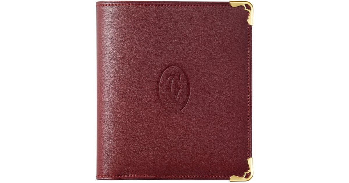 Cartier Leather Must De Wallet in Purple for Men | Lyst UK