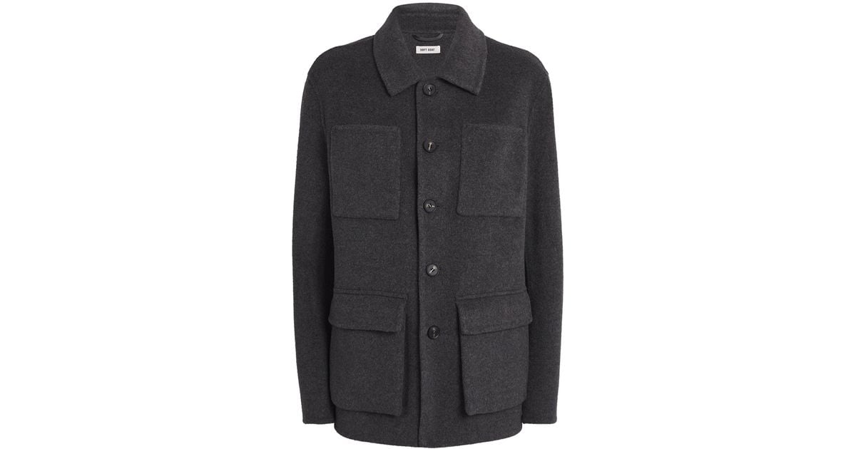 Soft Goat Wool-Cashmere Signature Jacket in Black | Lyst UK