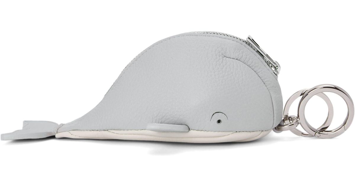 Loewe Leather Whale Bag Charm in White | Lyst
