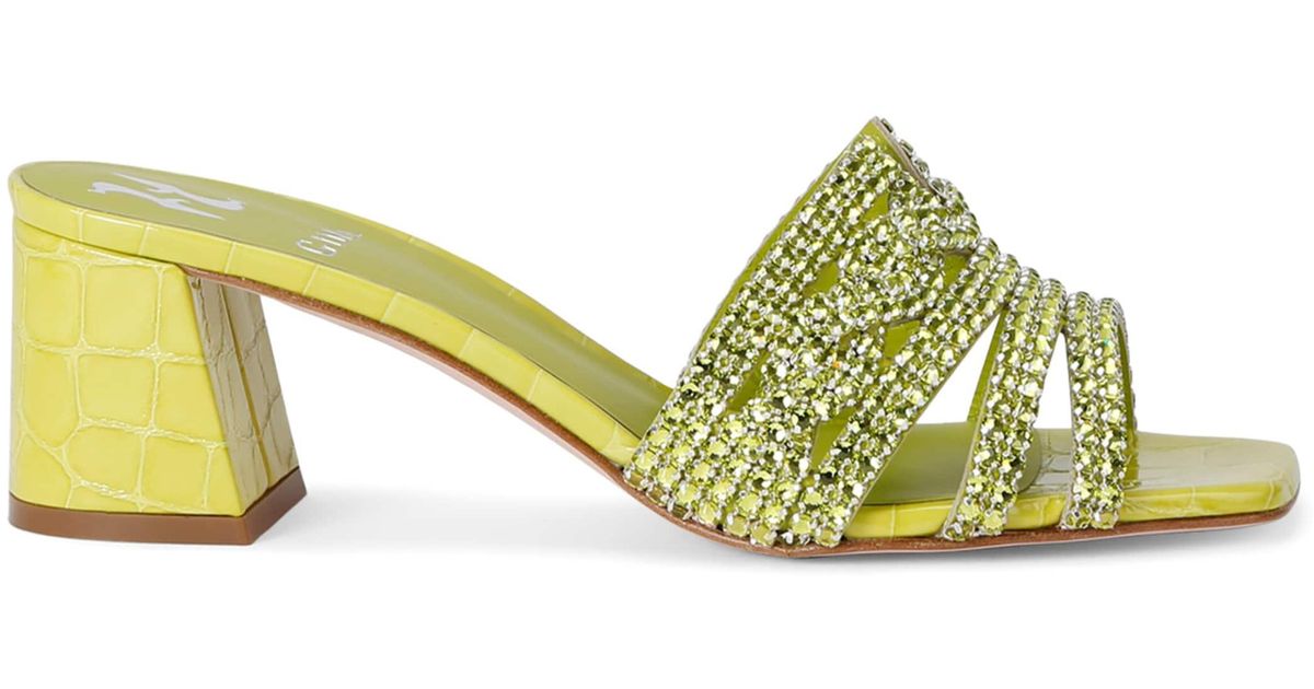 Gina Embellished Utah Mules 50 in Green | Lyst