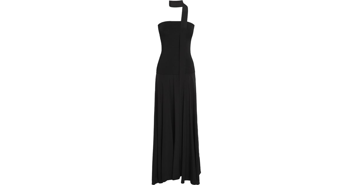 Esse Studios Silk-Blend Strapless Illi Maxi Dress in Black | Lyst UK