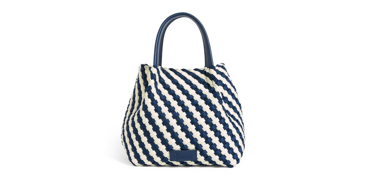 Harrods Mini Neoprene Woven Tote Bag in Blue | Lyst