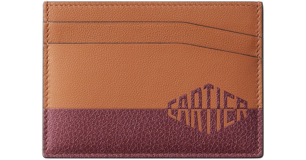 Cartier Leather Losange Shadow Card Holder in Brown for Men | Lyst UK