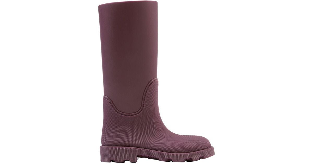 Burberry Wellington Boots in Purple | Lyst