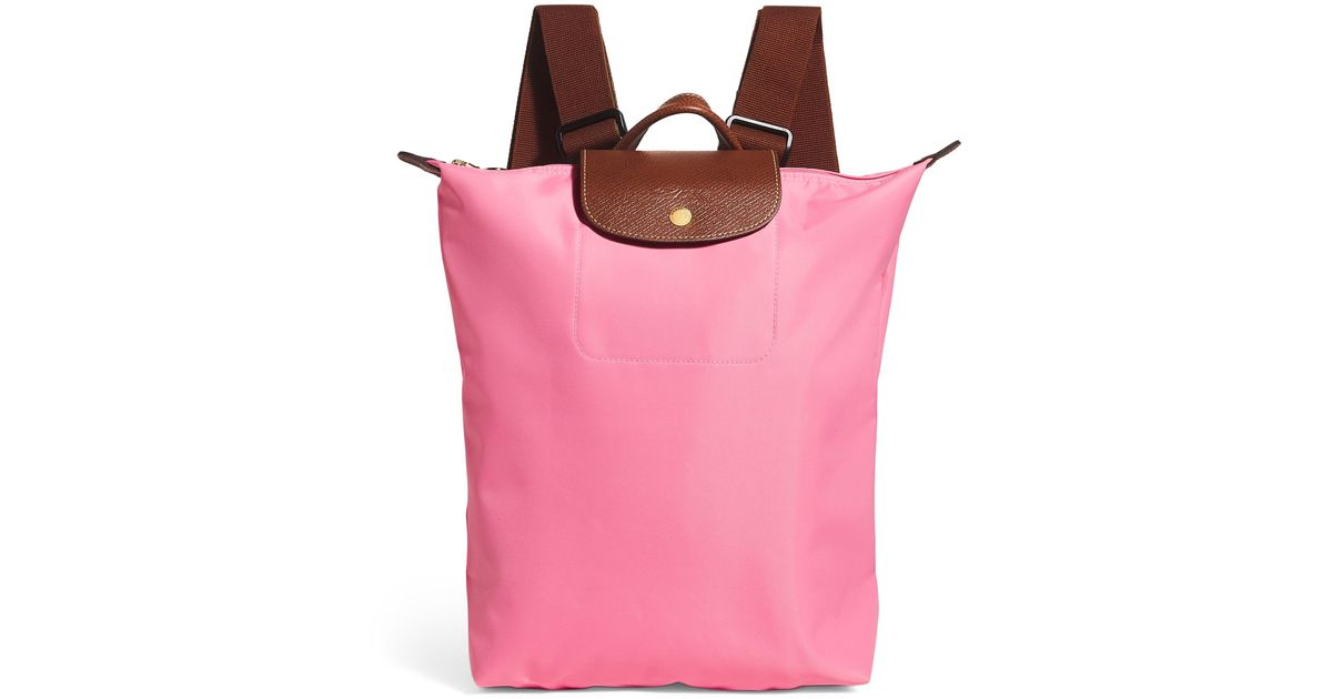 Longchamp Large Le Pliage Original Backpack in Pink | Lyst UK