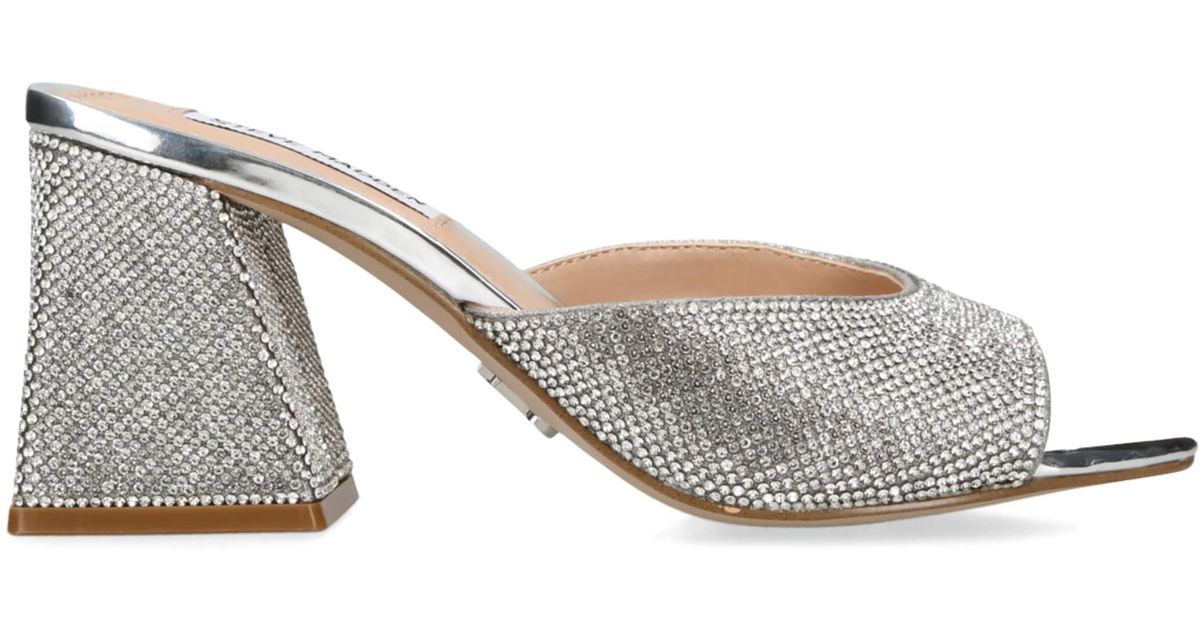 Steve Madden Embellished Glowing-R Mules 80 in Metallic | Lyst
