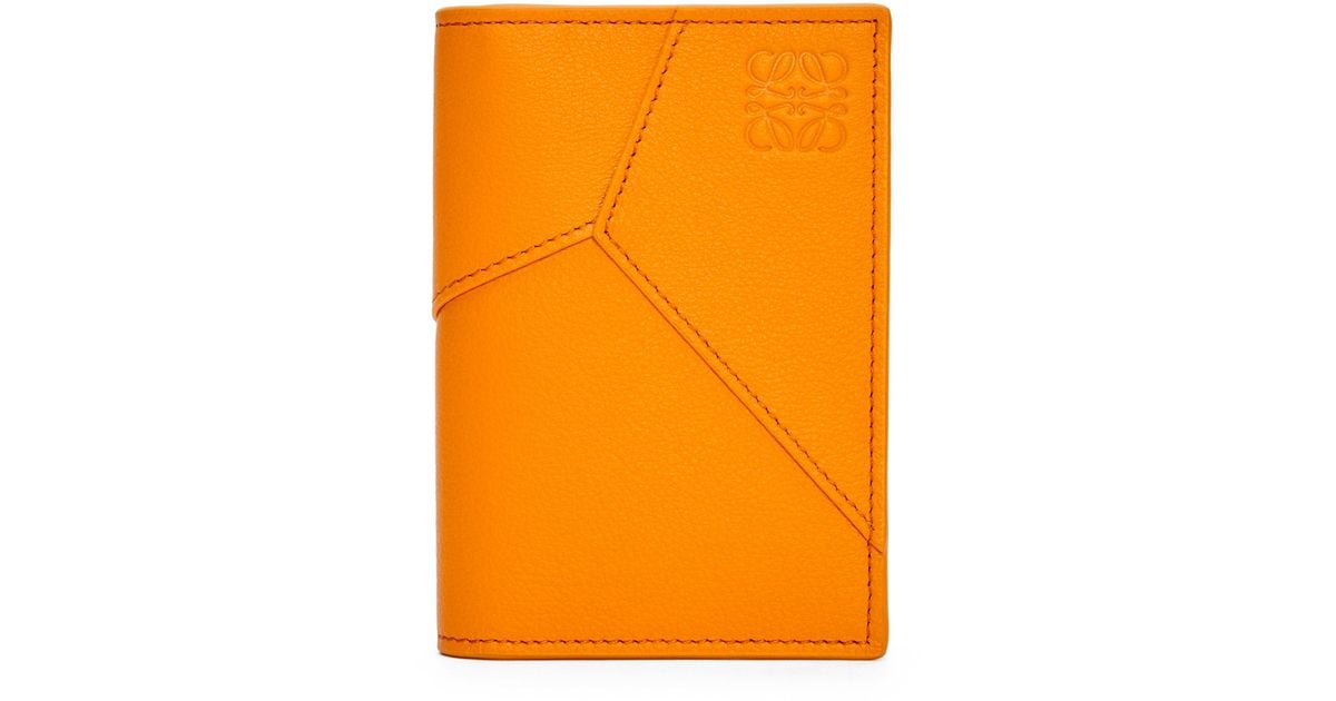Loewe Leather Puzzle Edge Bifold Card Holder in Orange for Men | Lyst