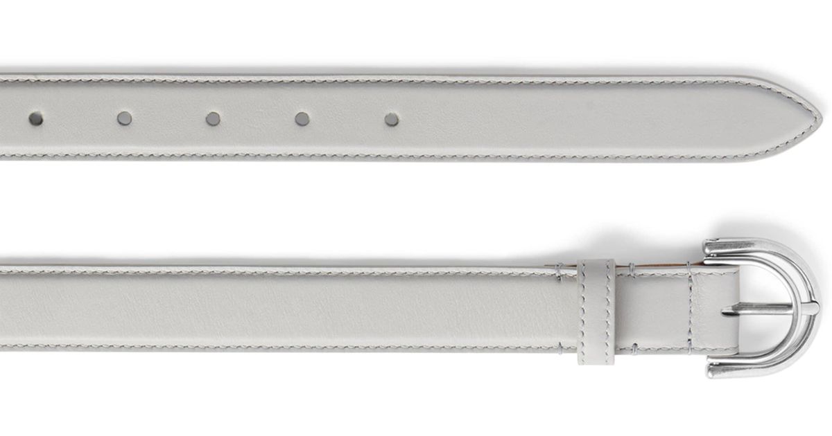 Balenciaga Calfskin Rodeo Belt in White | Lyst UK