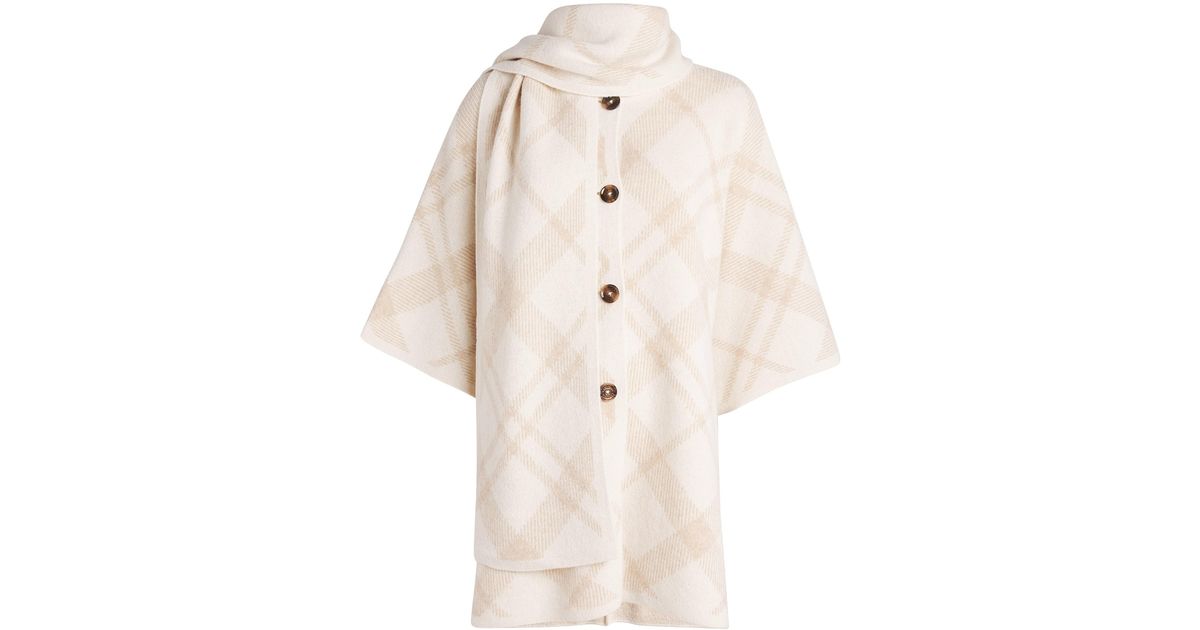 Barbour Wool-Blend Vienna Scarf And Cape in Natural | Lyst